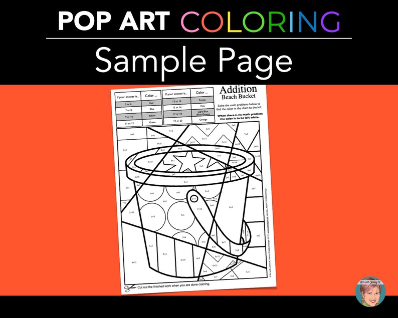 Printable Summer-themed Math Fact Review Coloring Pages | Fun Art ...