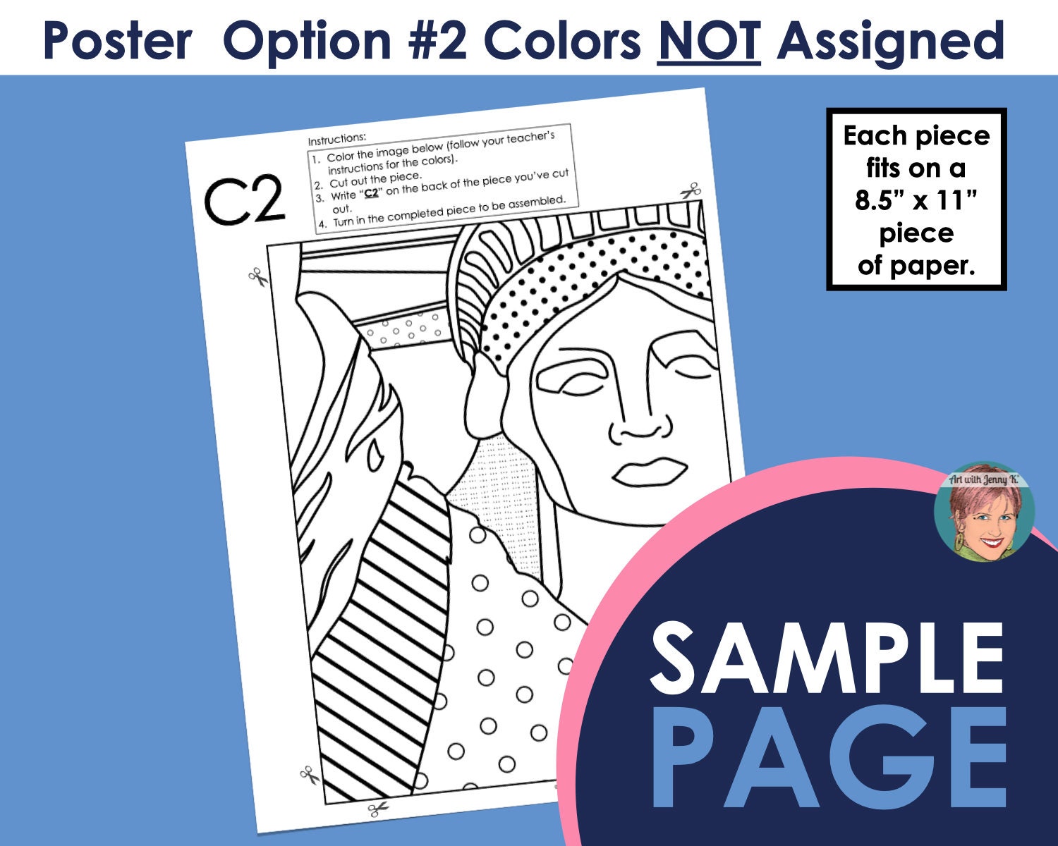 Printable Pop Art Statue of Liberty Collaborative Poster | Fun Art ...