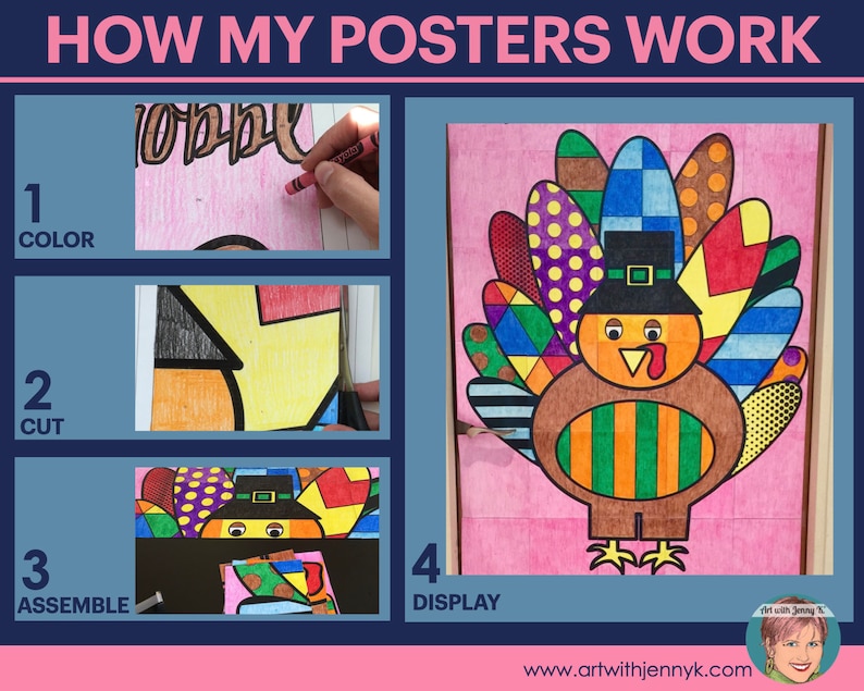 Printable "pop Art" Turkey Collaborative Door Poster | Great ...