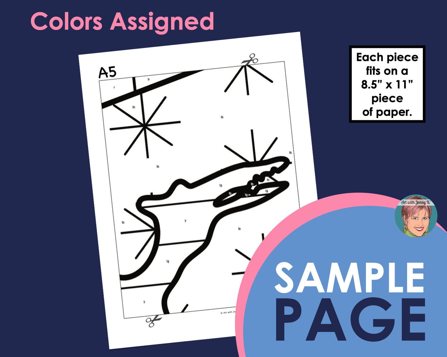 Printable Pop Art Dinosaurs Collaborative Poster or Door Decor Fun ...