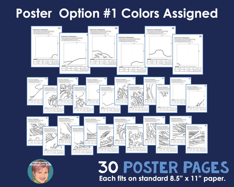 Printable "the Great Wave off Kanagawa" by Hokusai Collaborative Poster ...