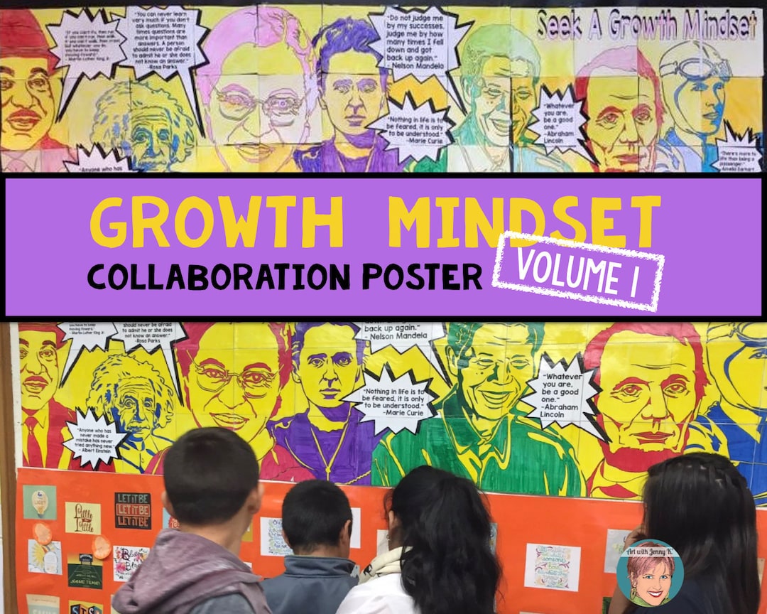 Printable Famous Faces Collaborative Growth Mindset Poster | Great ...