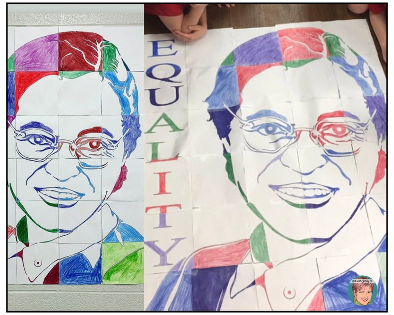 Printable Rosa Parks Collaboration Coloring Poster | A Unique and ...