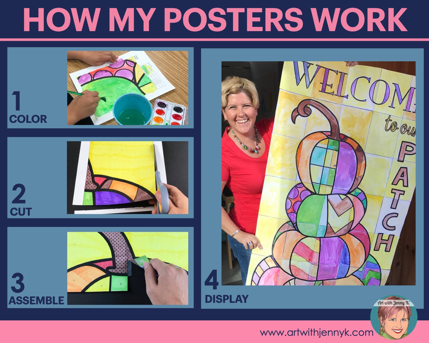 Printable DIY "welcome to Our Patch" Collaborative Coloring Door Decor ...