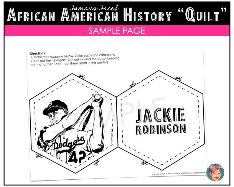 Black History Month Craft Activity for Kids: Collaborative Biographical ...