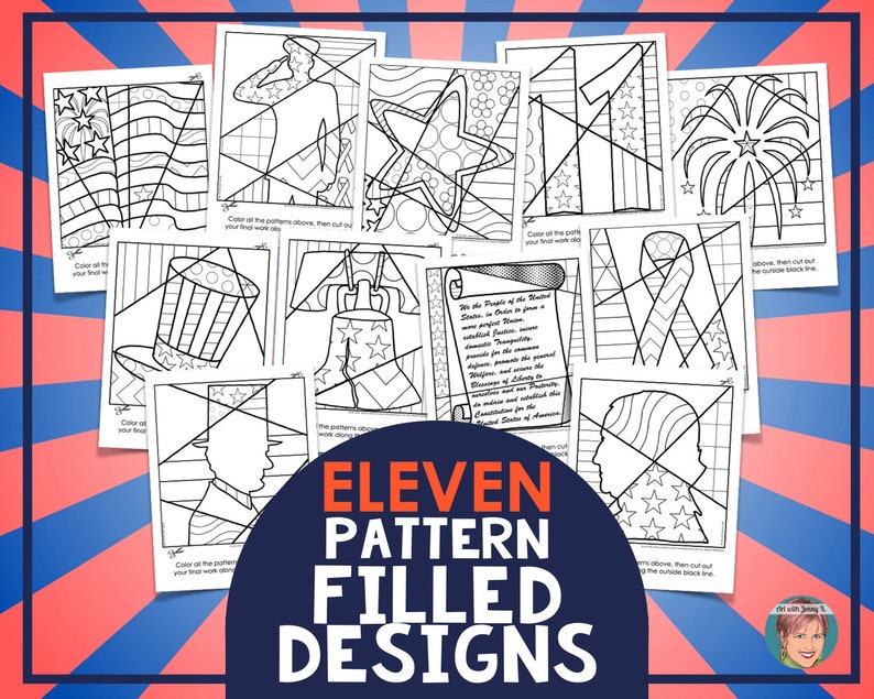 Patriotic Coloring Pages & Writing Prompts for Kids | Includes Veterans ...