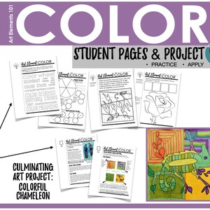 Art Elements 101 Unit 3: COLOR | Printable Art Lessons for Kids | Art ...
