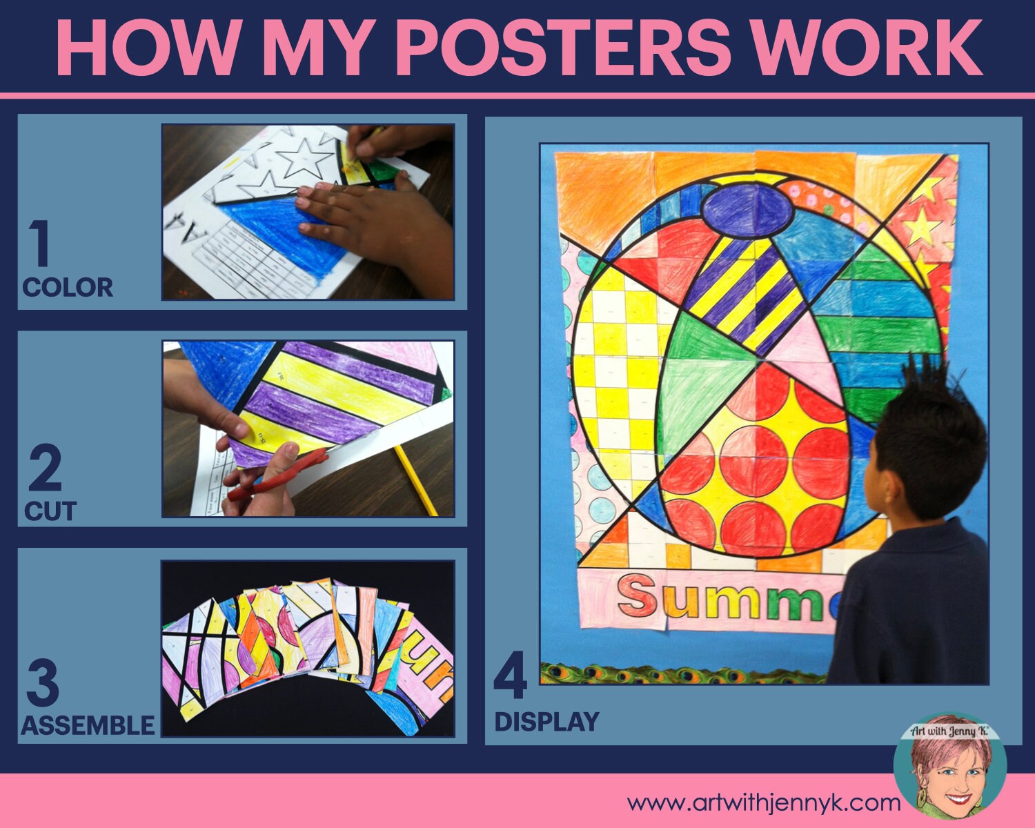 Printable Subtraction Review Collaborative Color by Number Poster ...