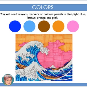 Printable "the Great Wave off Kanagawa" by Hokusai Collaborative Poster ...