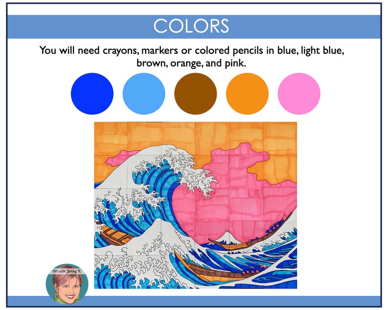 Printable "the Great Wave off Kanagawa" by Hokusai Collaborative Poster ...