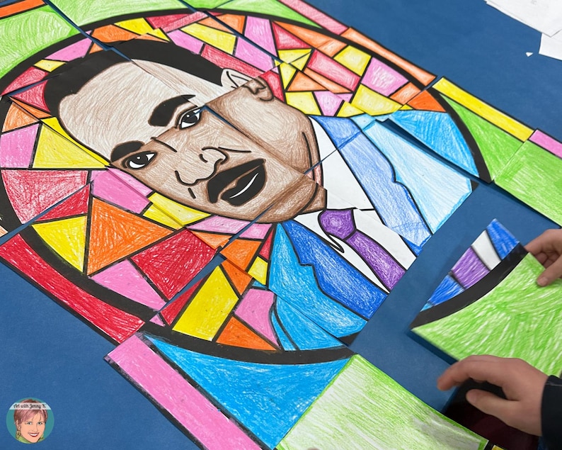 Printable Dr. Martin Luther King Jr Collaborative Coloring Poster Craft ...