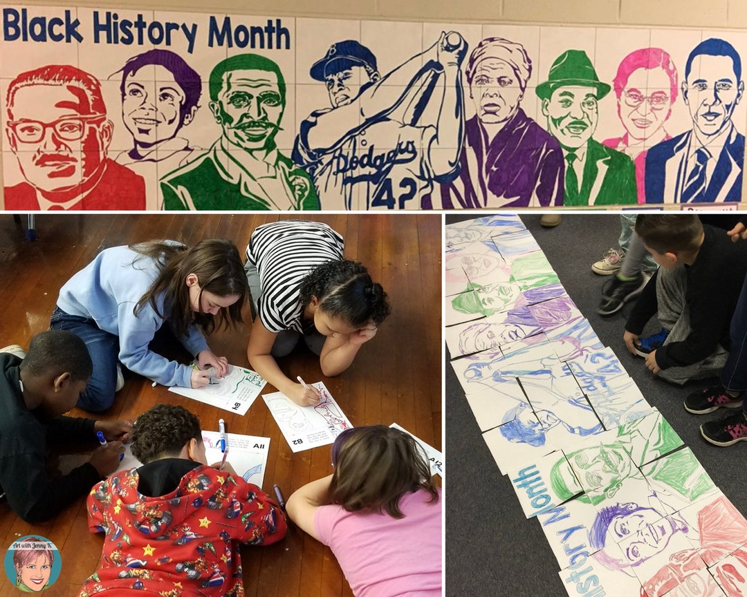 Printable Famous Faces of African American History Collaborative Poster ...