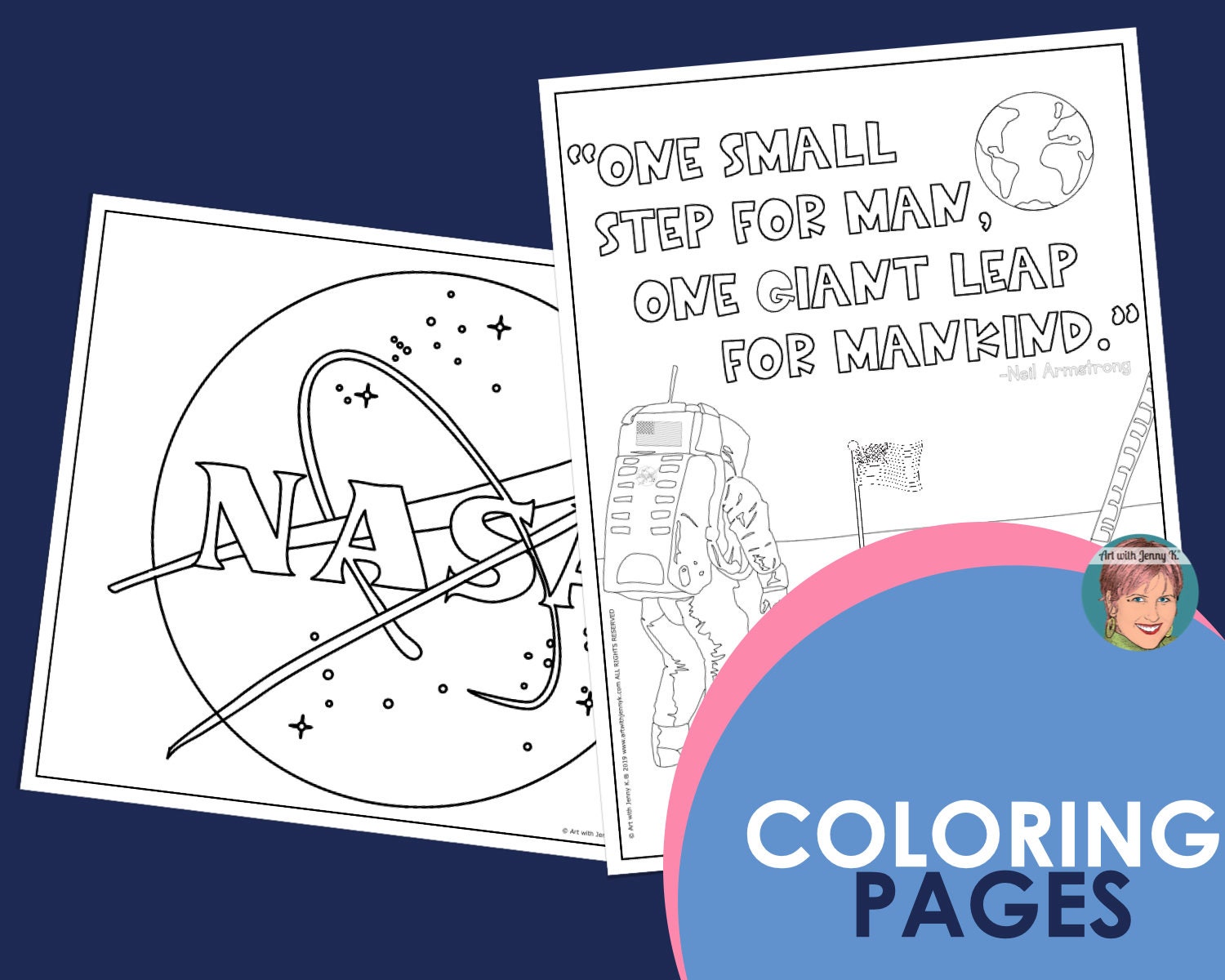 Printable Apollo 11 NASA Moon Landing Collaborative Poster Fun Space ...