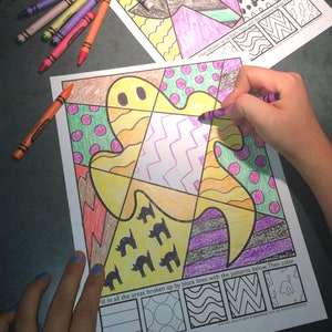 Printable "pop Art" Halloween Coloring Pages + Writing | No Prep ...
