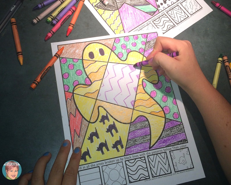 Printable "pop Art" Halloween Coloring Pages + Writing | No Prep ...