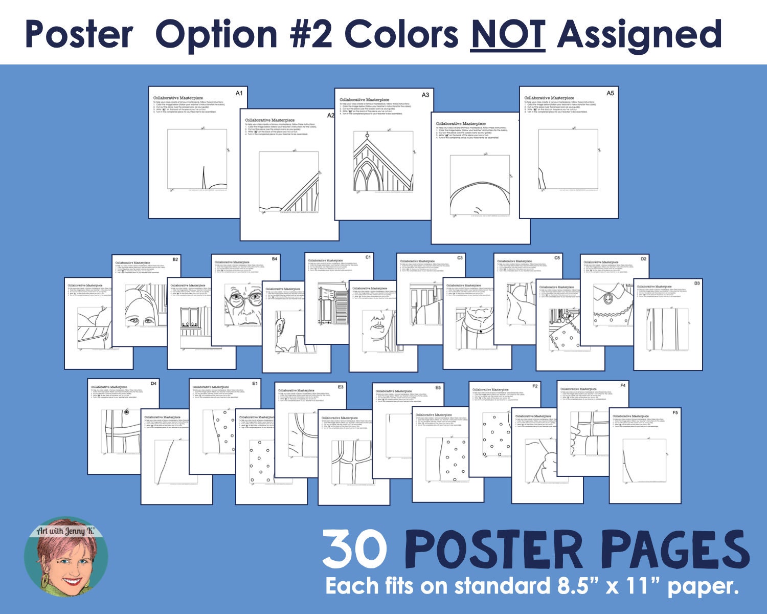 Printable "american Gothic" by Grant Wood Collaboration Poster | Easy ...