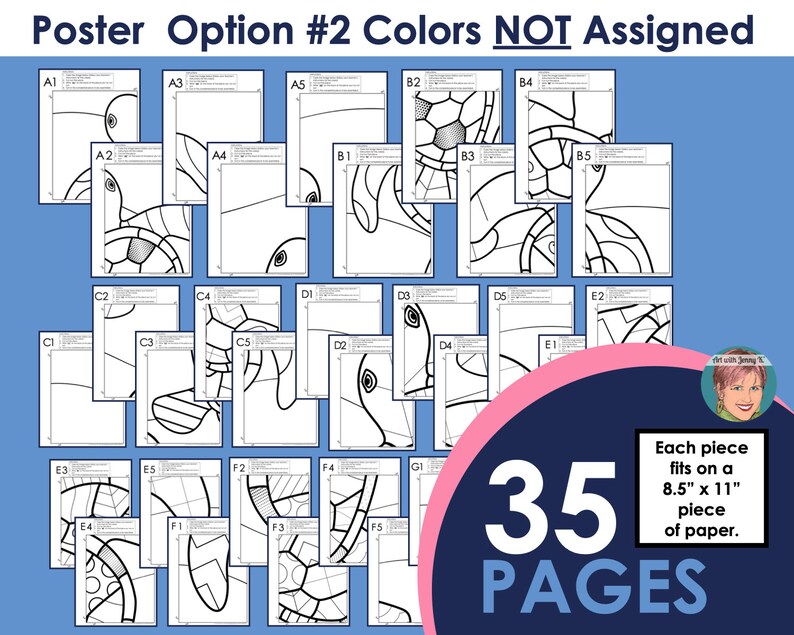 Printable Pop Art Sea Turtles Collaborative Poster | Fun Ocean Animals ...