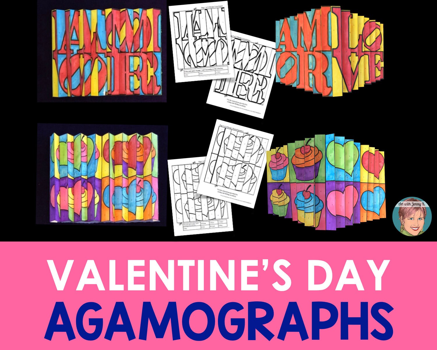Agamograph Printables for Valentines Day Mothers Day Fathers Day Art ...