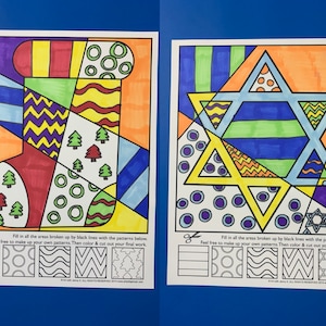 Holiday Timesaver!! NO PREP Printable "pop Art" Christmas and Hanukkah ...