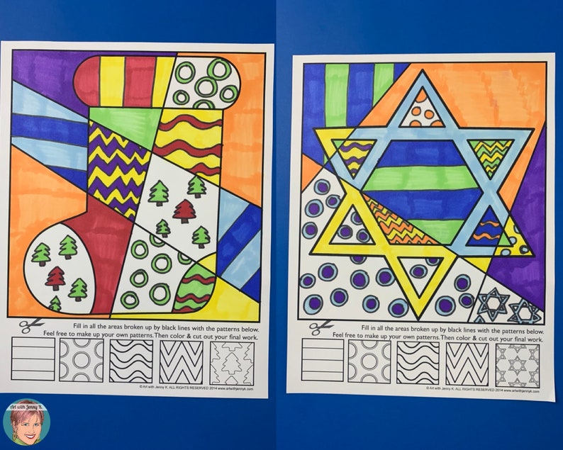 Holiday Timesaver!! NO PREP Printable "pop Art" Christmas and Hanukkah ...