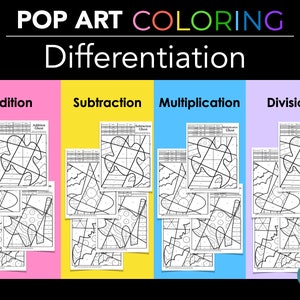 Halloween Themed Color by Number Math Fact Review Coloring Pages ...