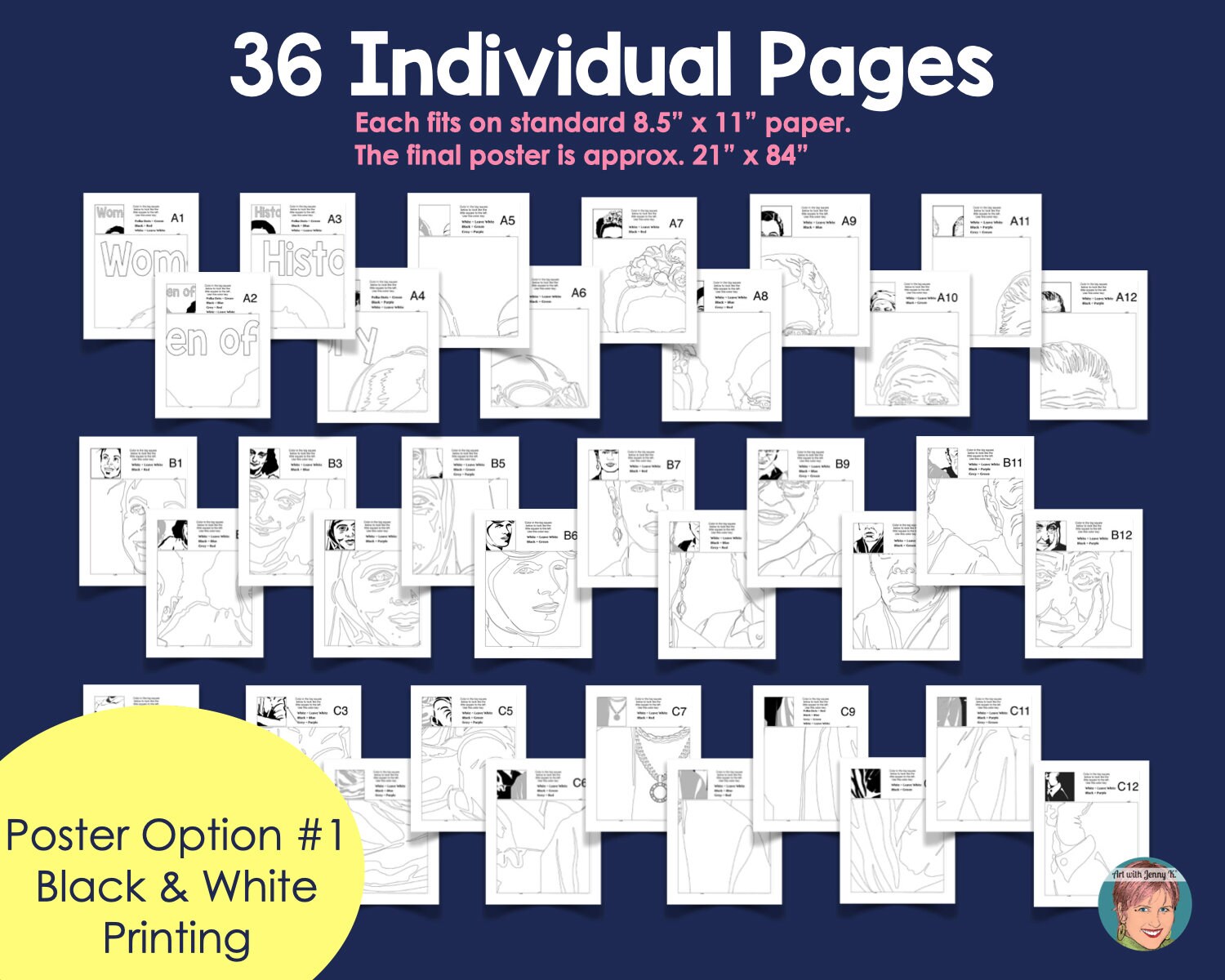 Printable Women's History Collaborative Famous Faces Poster ...