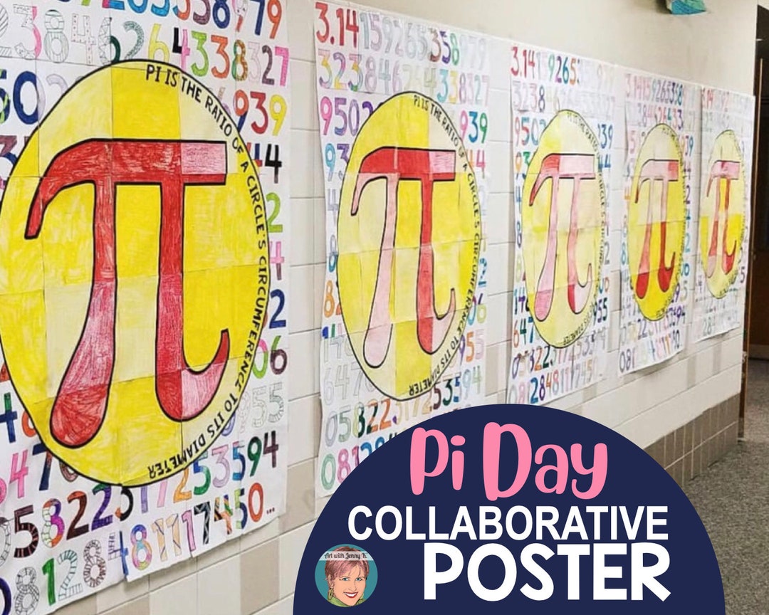 Printable Classroom Collaboration Poster for Pi Day | Fun Pi Day ...