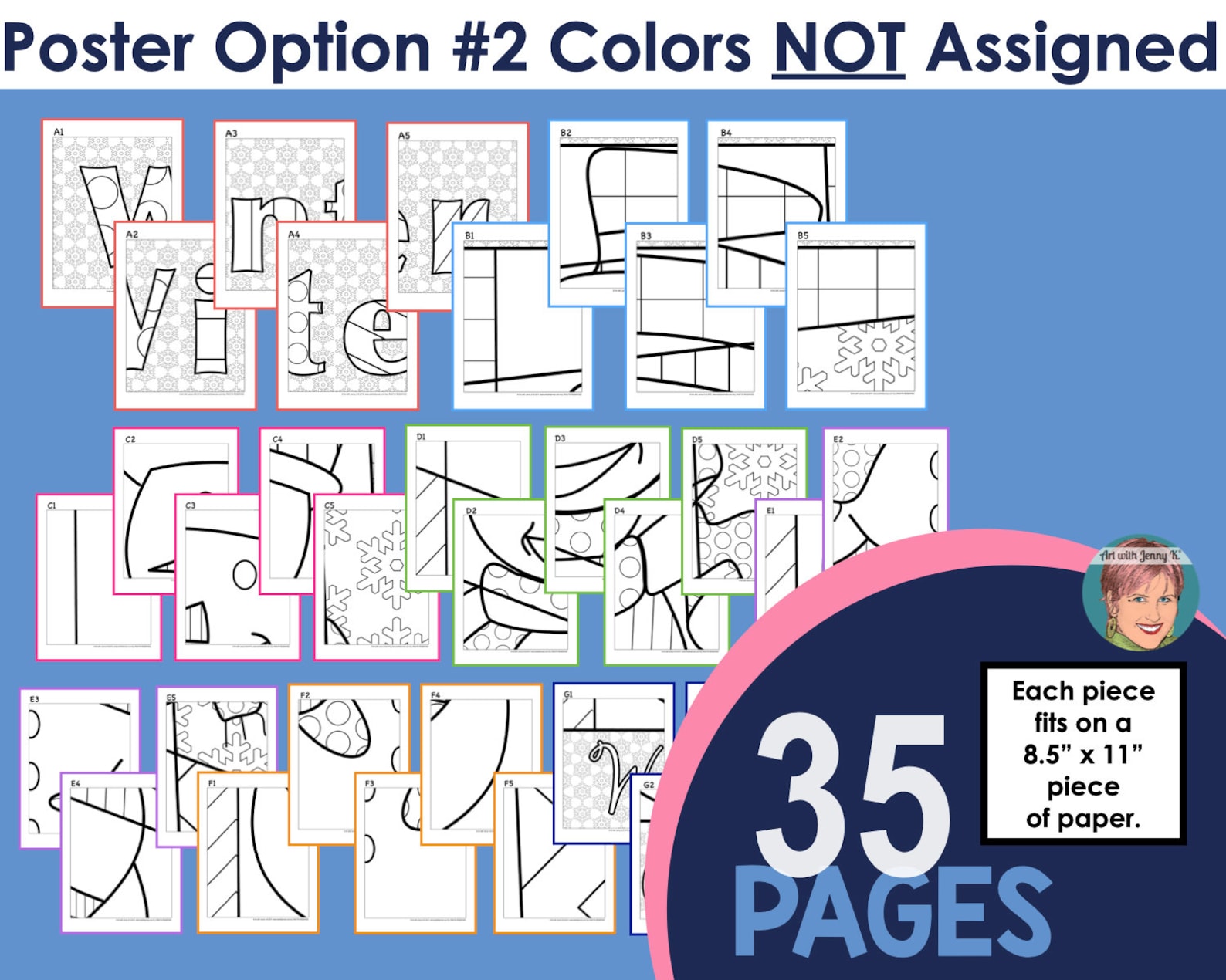 Printable Pop Art Snowman Collaborative Door Poster | Great Winter Art ...