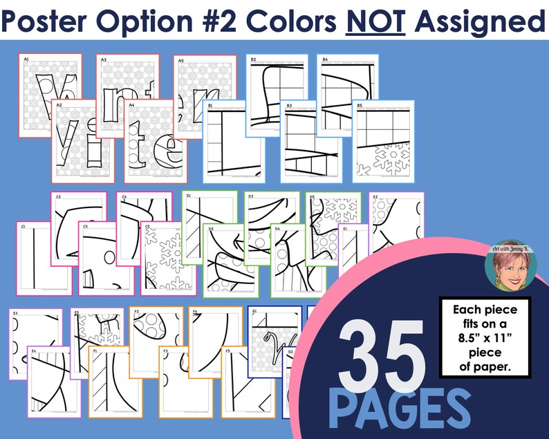 Printable Pop Art Snowman Collaborative Door Poster | Great Winter Art ...