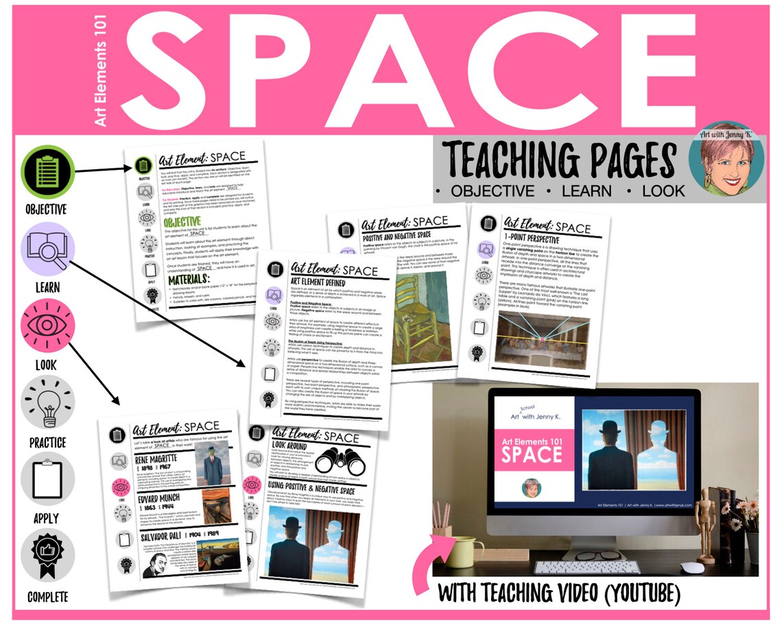 Art Elements 101 Unit 4: SPACE Printable Art Lessons for Kids Art ...