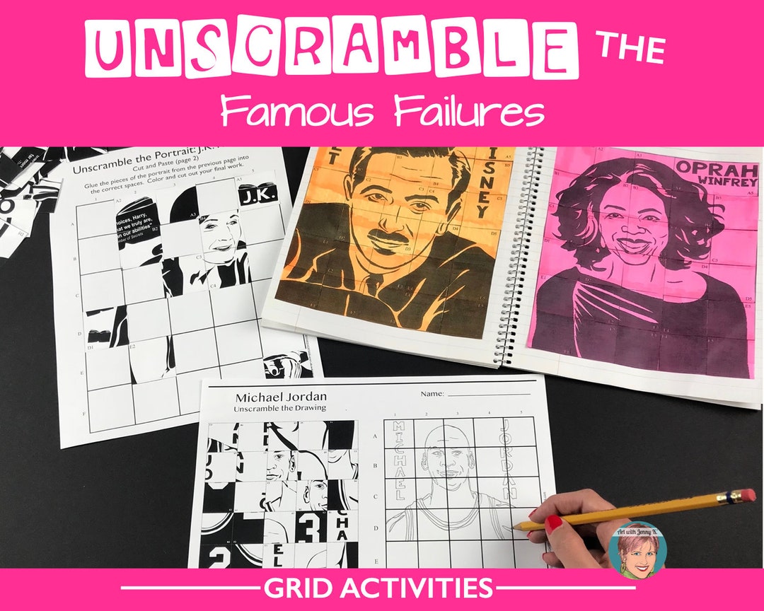 Unscramble the Famous Failures Printable | Fun Growth Mindset Art ...