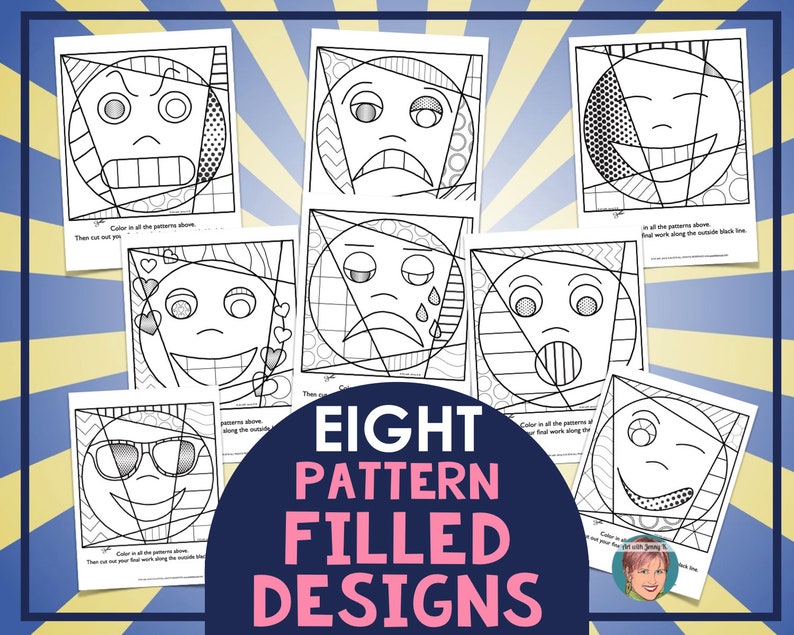 Printable Emoji Coloring Sheetsinteractive and Pattern-filled Pop Art ...