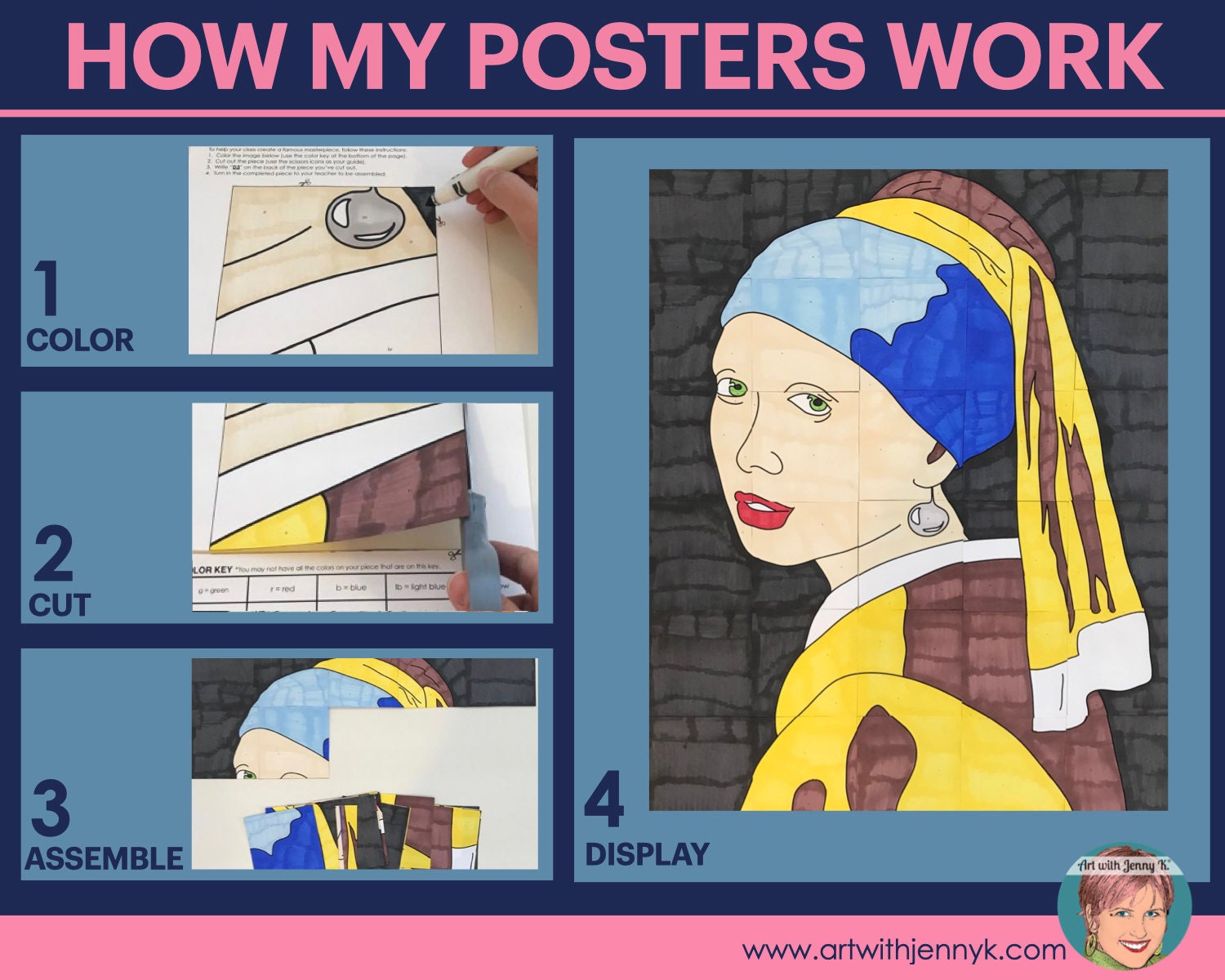 Printable "girl With a Pearl Earring" by Vermeer Collaboration ...