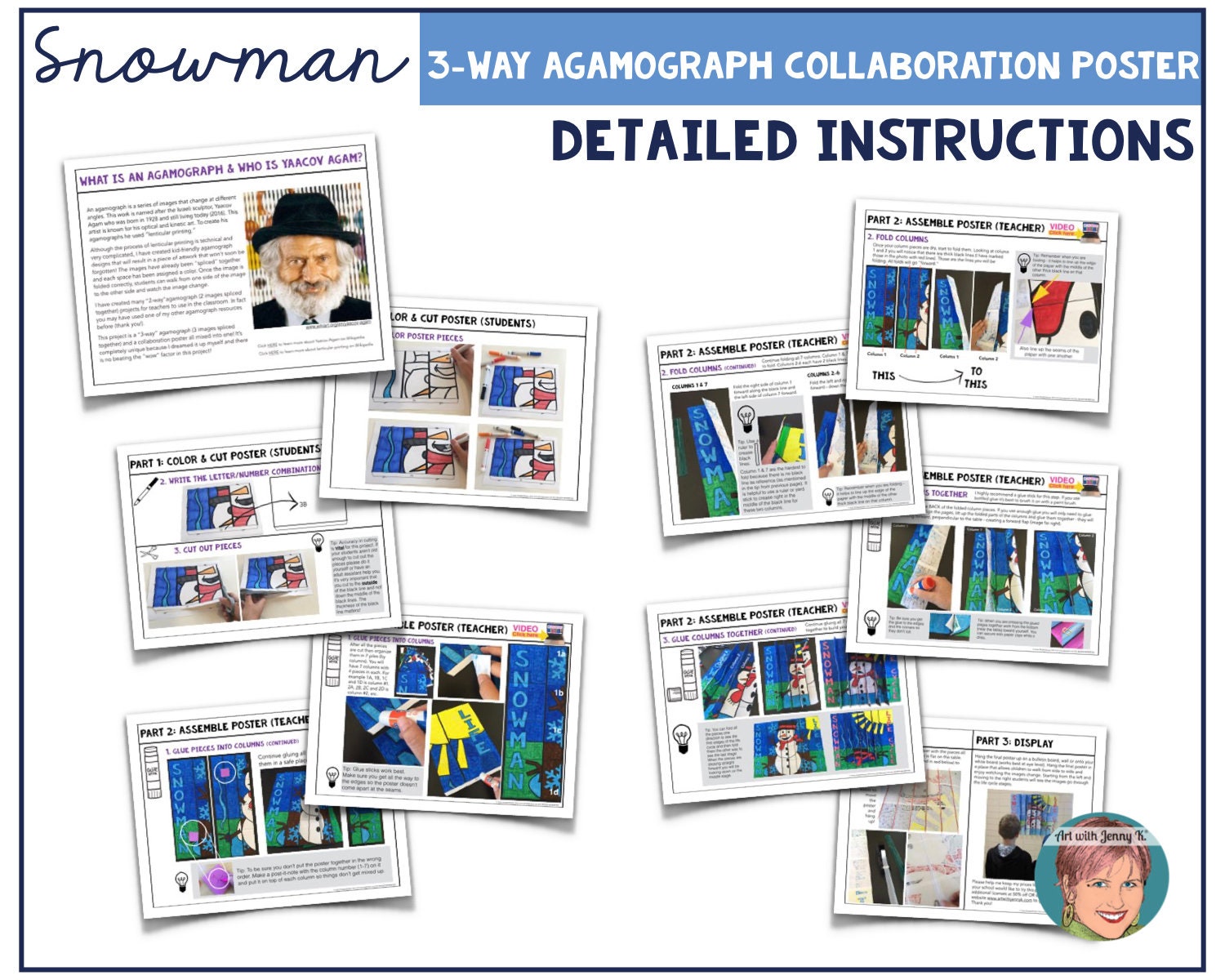 Printable Winter Craft Activity for Kids Collaborative 3D States of ...