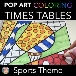 Printable Sports Themed Multiplication Coloring Pages | Included ...