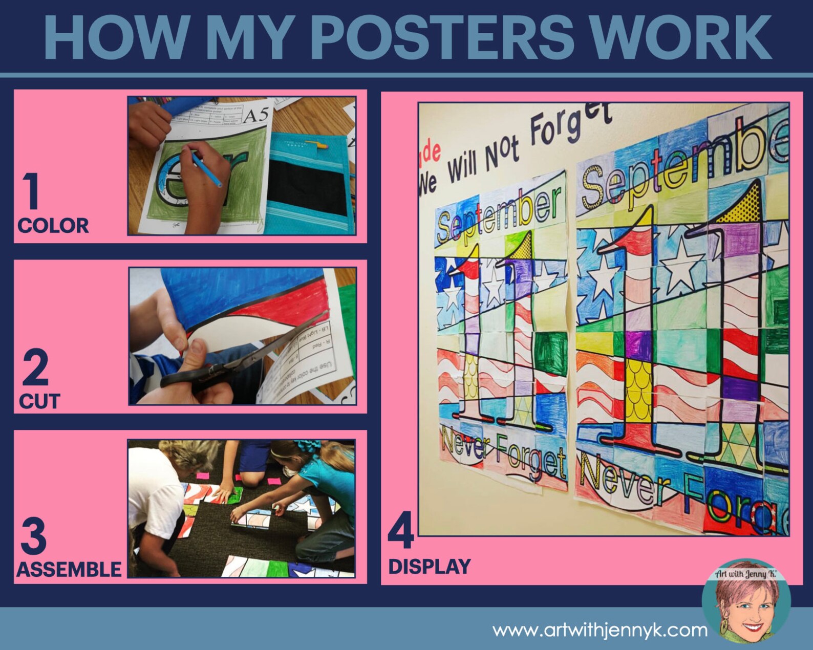 Printable September 11 (9/11) Never Forget Collaborative Poster ...