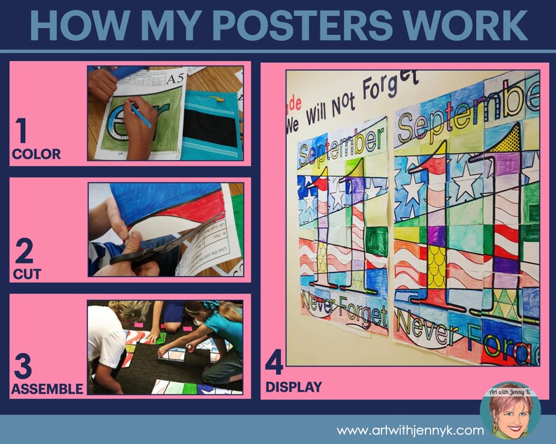 Printable September 11 (9/11) Never Forget Collaborative Poster ...