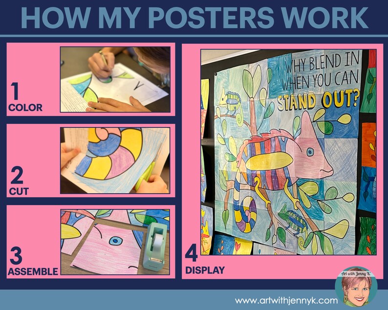Printable Chameleon Motivational Collaborative Poster | Great Activity ...