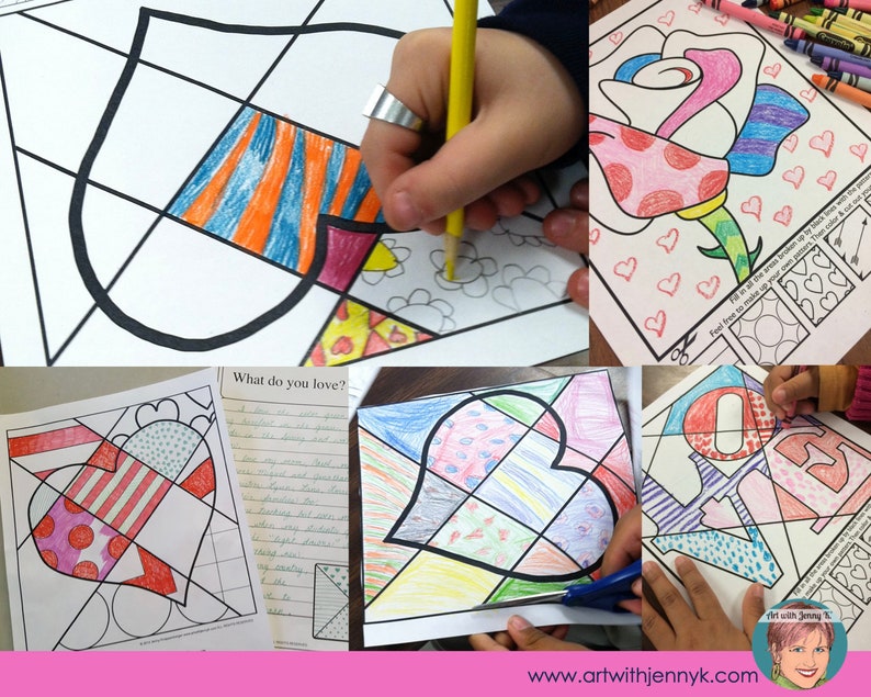 The Original Printable "pop Art" Valentine's Day Interactive Coloring ...