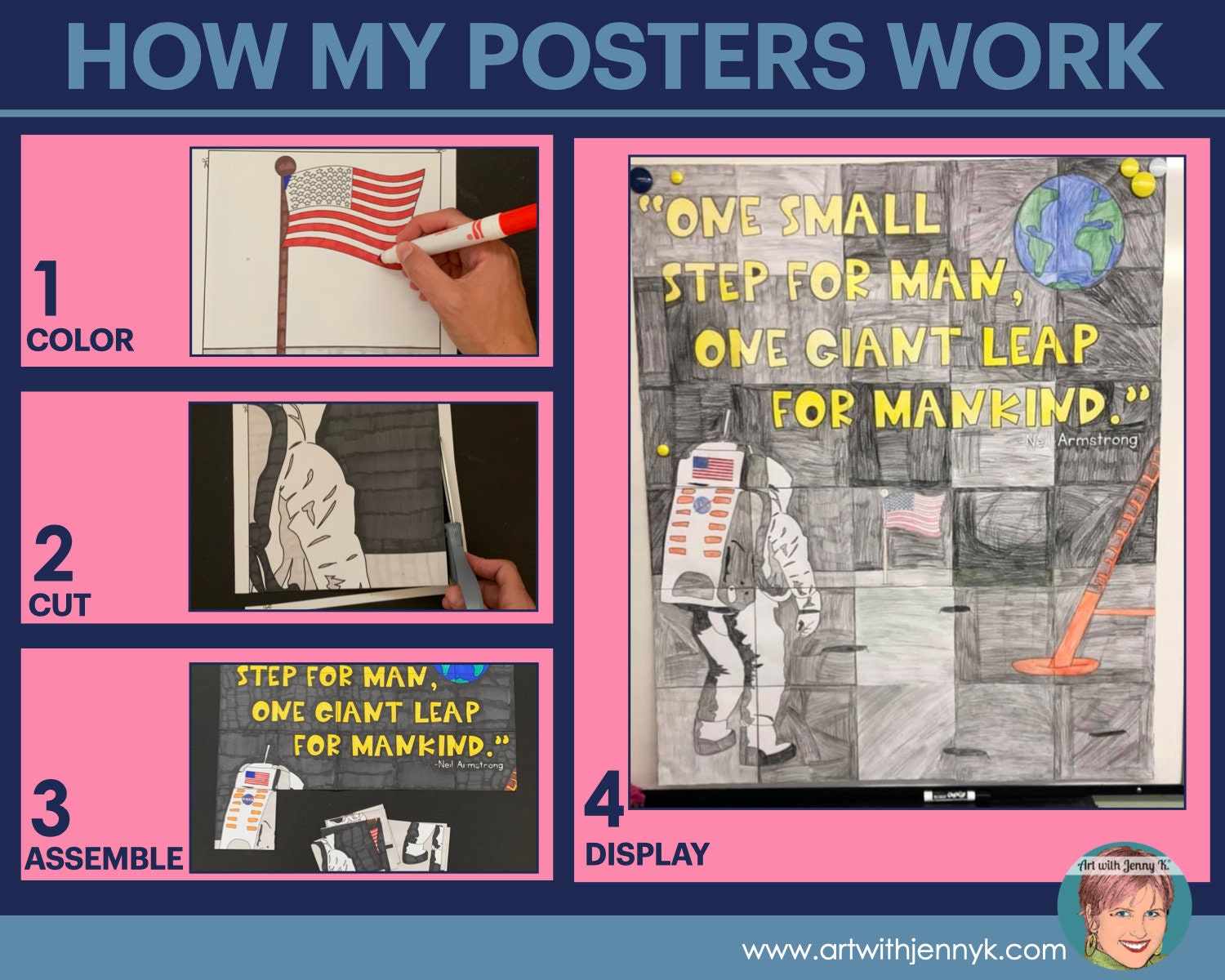 Printable Apollo 11 NASA Moon Landing (space History) Collaborative ...