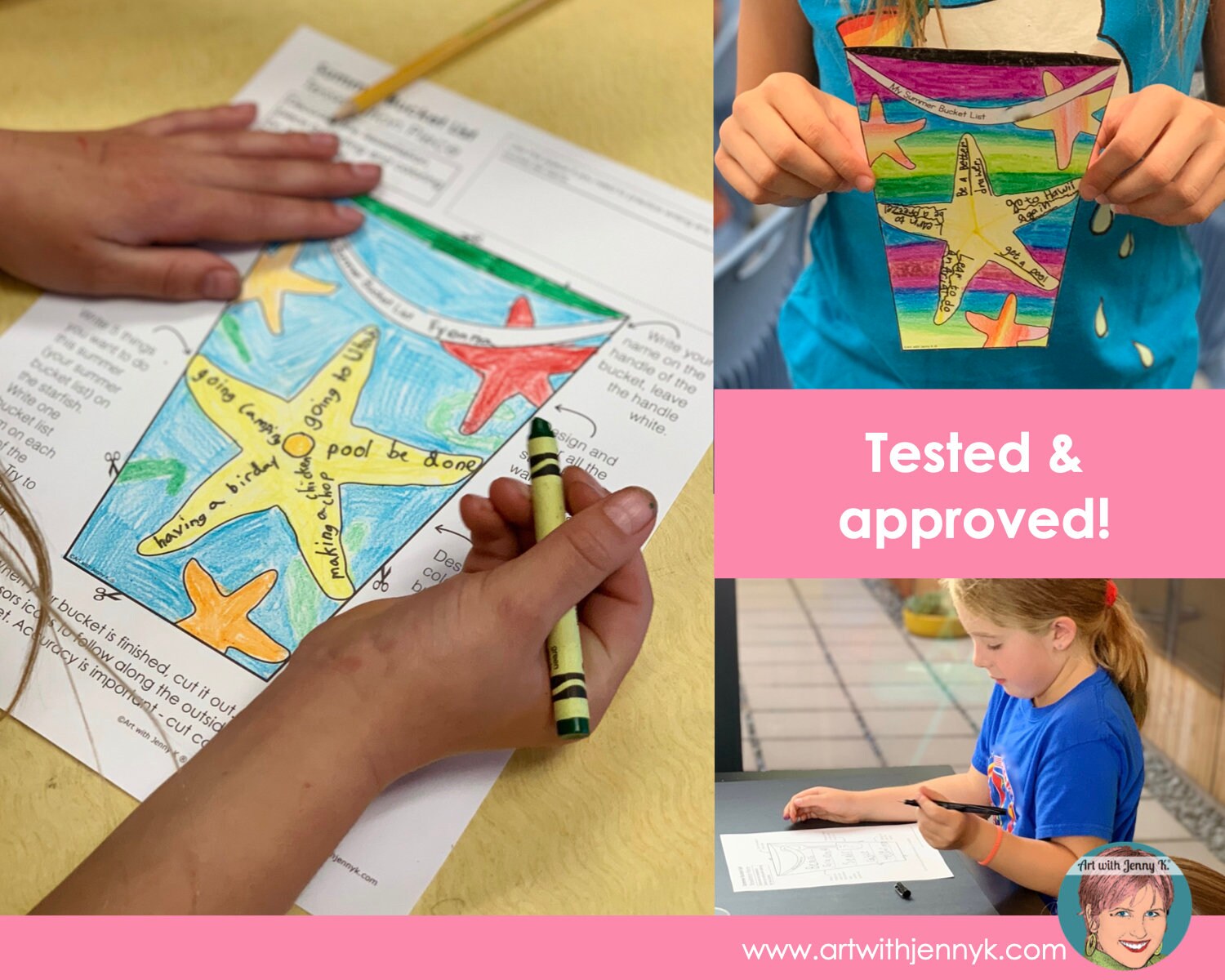 Printable Summer Bucket List Collaborative Tessellation Craft Project ...
