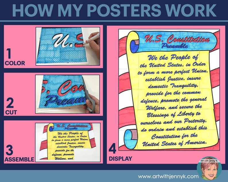 Printable U.S. Constitution Preamble Collaborative Poster | Great ...