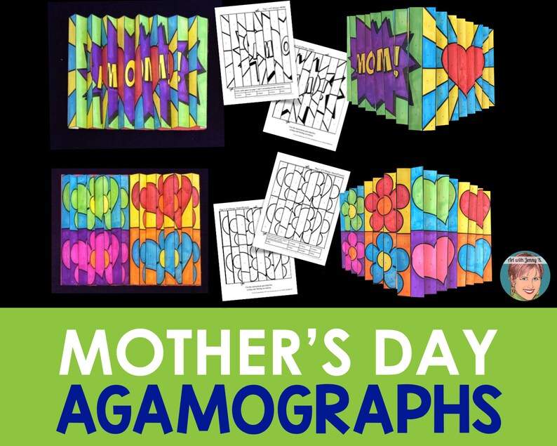 Agamograph Printables for Valentines Day Mothers Day Fathers Day Art ...