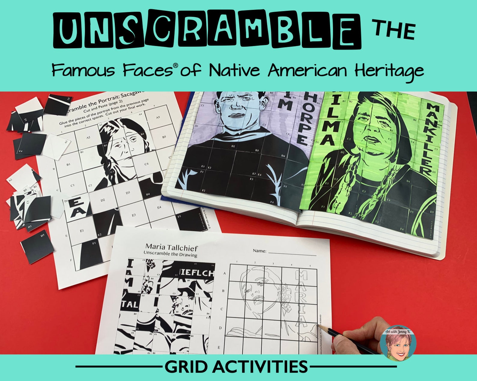 Unscramble the Famous Faces of Native American History Printable | Fun ...