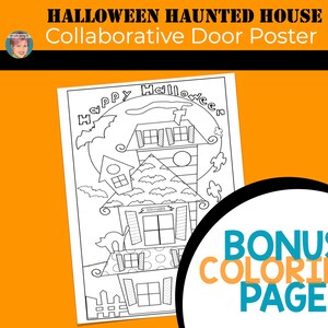 Halloween Haunted House Collaborative Coloring Poster: Classroom Door ...