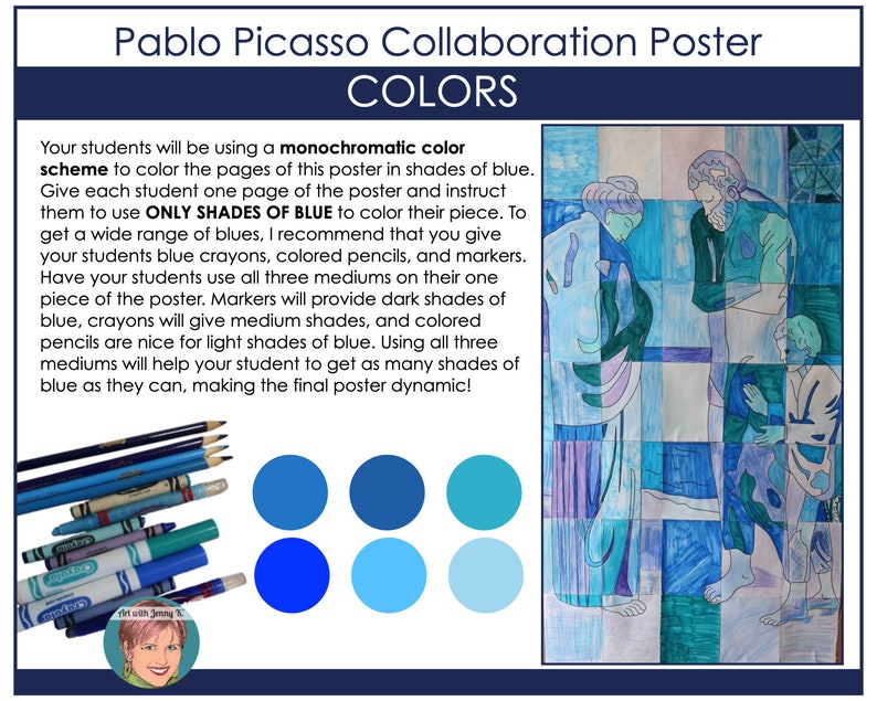 Printable the Tragedy by Pablo Picasso Collaborative Poster Project ...