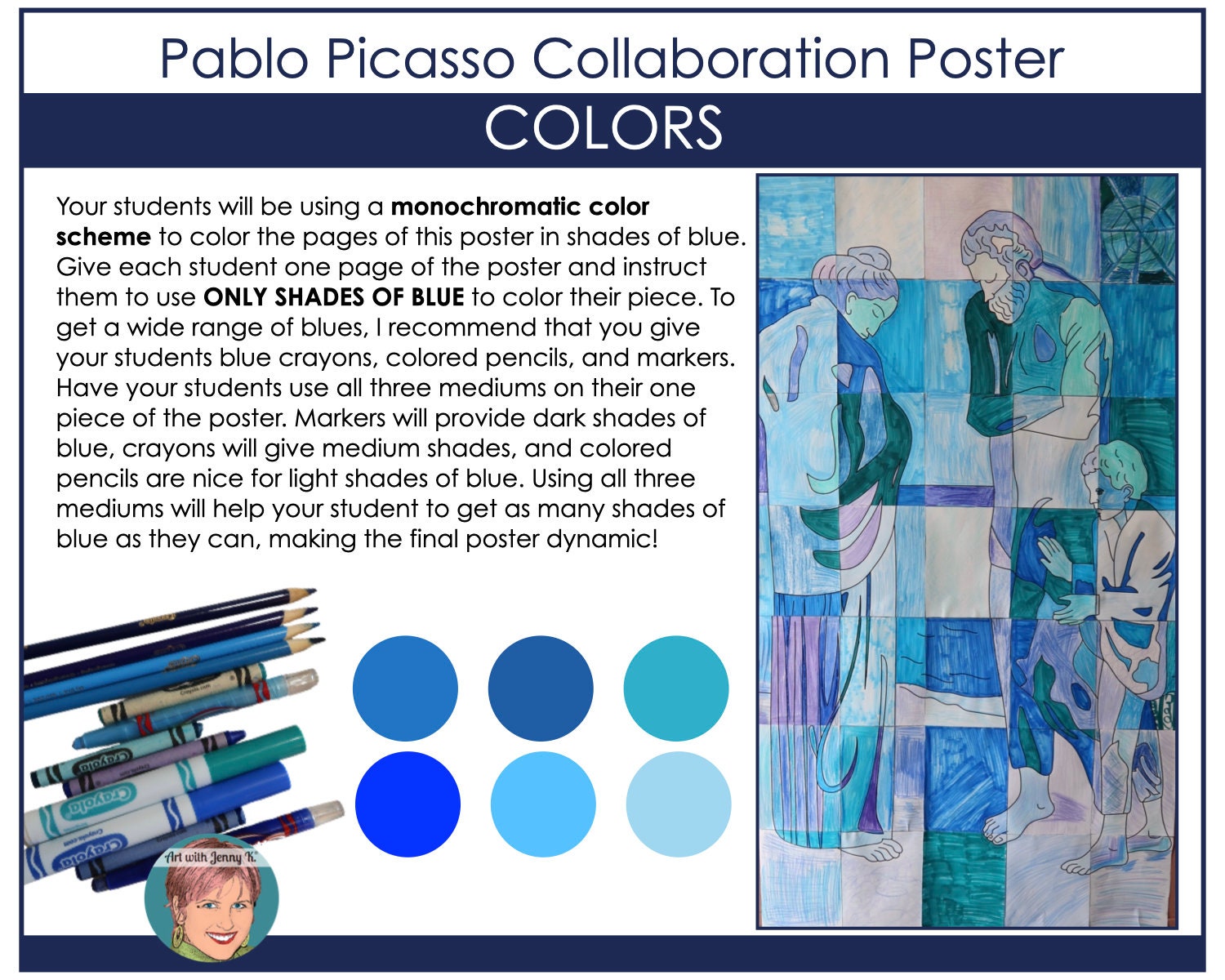 Printable the Tragedy by Pablo Picasso Collaborative Poster Project ...