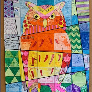 Printable Pop Art Owl Collaborative Poster | Fun "give a Hoot" Activity ...