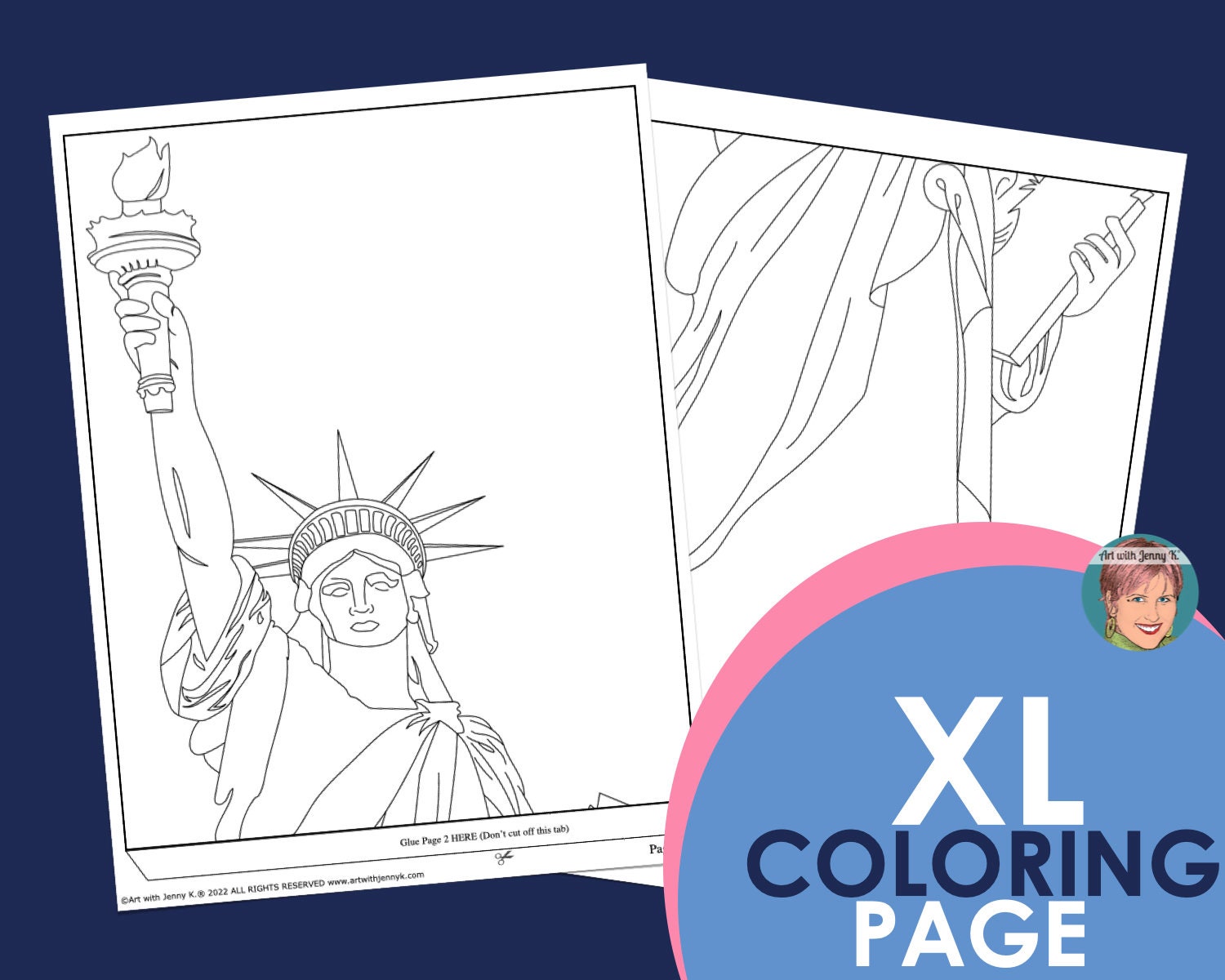 Printable Pop Art Statue of Liberty Collaborative Poster | Fun 4th of ...