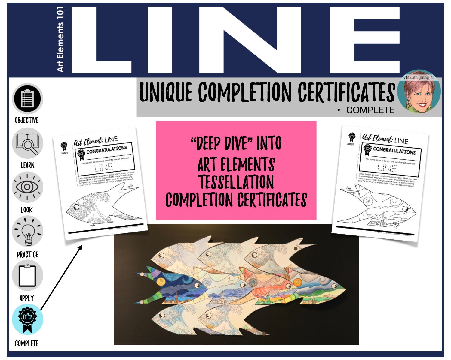 Art Elements 101 Unit 1: LINE | Printable Art Lessons for Kids | Art ...